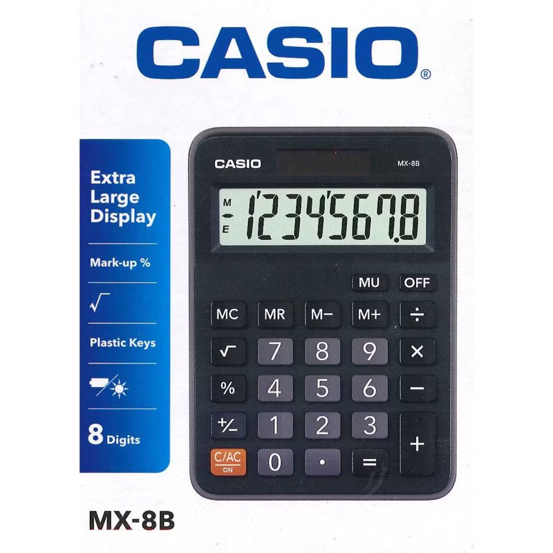 (Original)Casio Desktop Calculator MX-8B Extra Large Display/Mark up ...