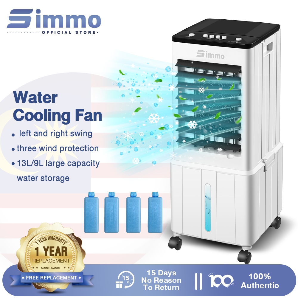 Simmo Air Cooler Kipas Angin 9L/13L Large Capacity Water Cooling Fan ...