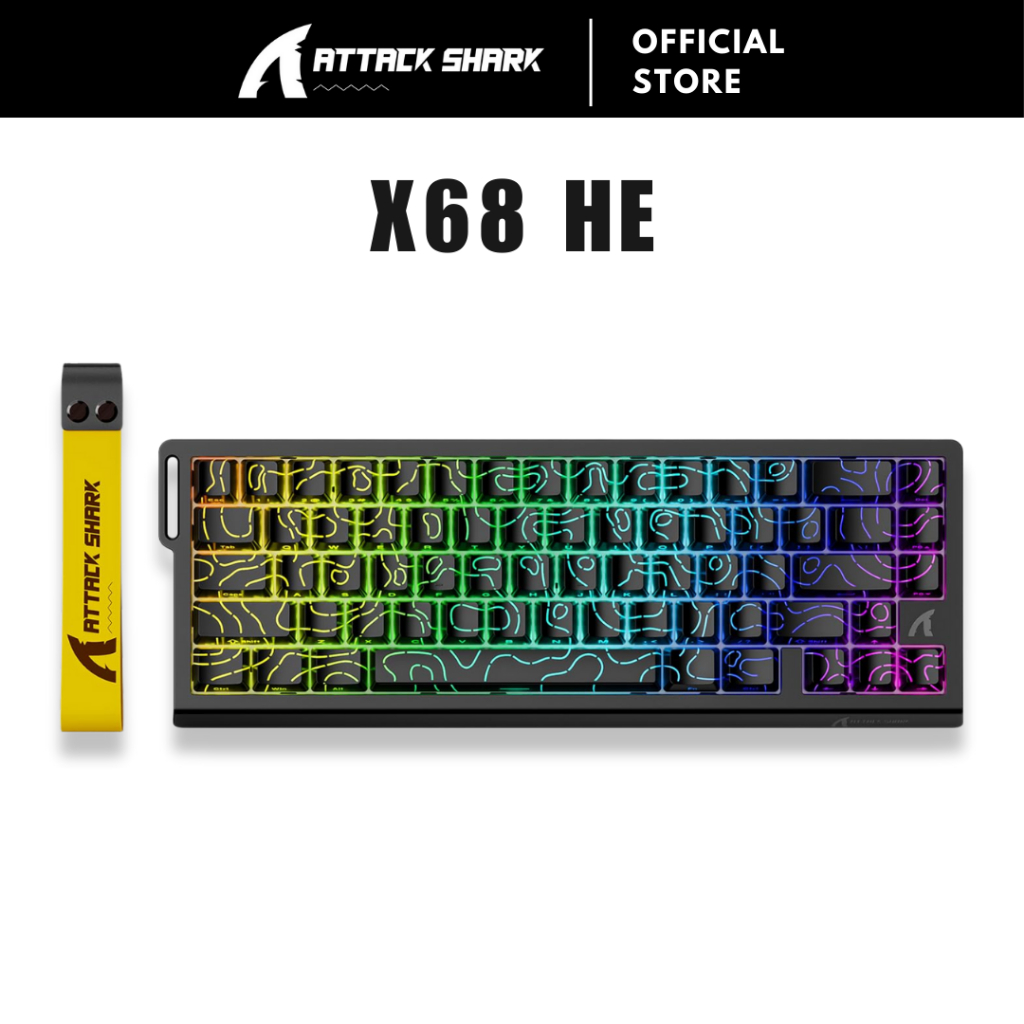 Attack Shark X68 HE 65% Wired 8KHz Magnetic Keyboard Rapid Trigger Hot ...