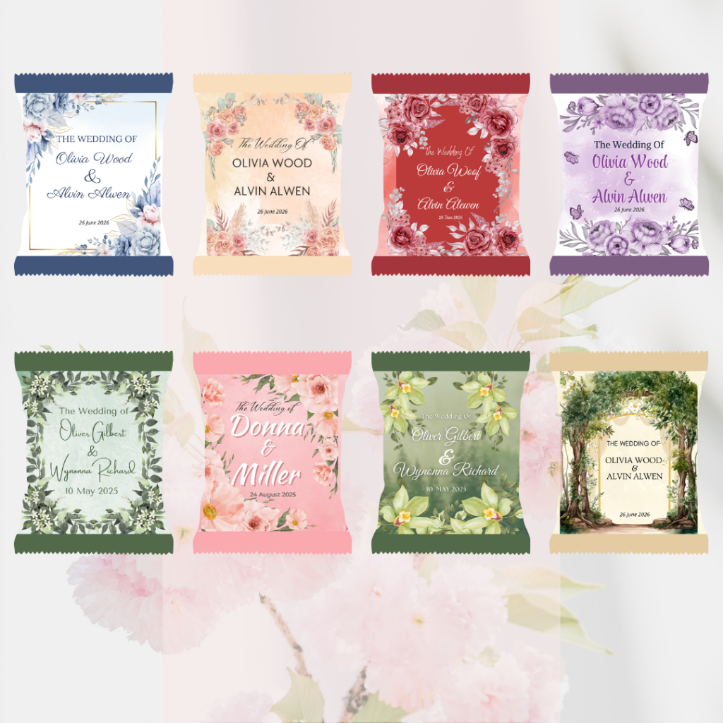 Goodies Chip Bag for Wedding or Buyer’s Ready Made Design | Shopee Malaysia