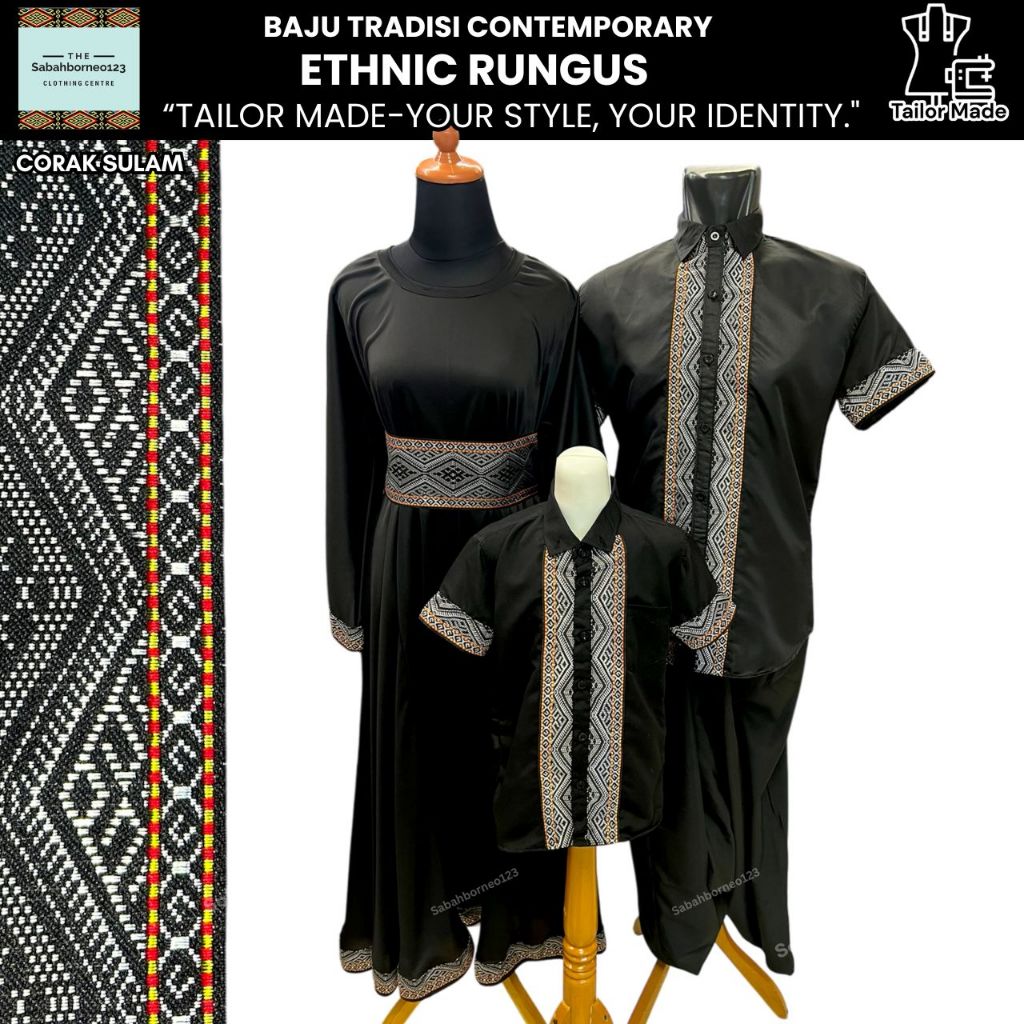 Baju rungus contemporary Sulam Sabah Family Tradisional Tradisi sabah ...