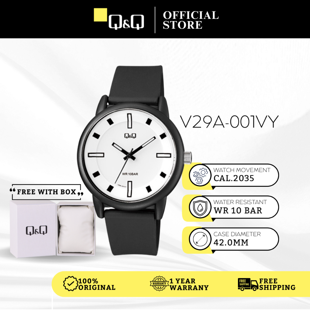 Q&Q Japan by Citizen Men's Resin Analogue Watch V29A | Shopee Malaysia