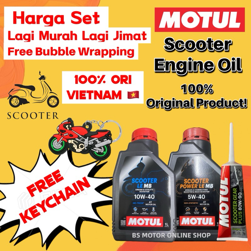 🇲🇾 Free Keychain 🔥 Motul Scooter Engine Oil @ Scooter 4T 5W-40/ 10W-40 ...