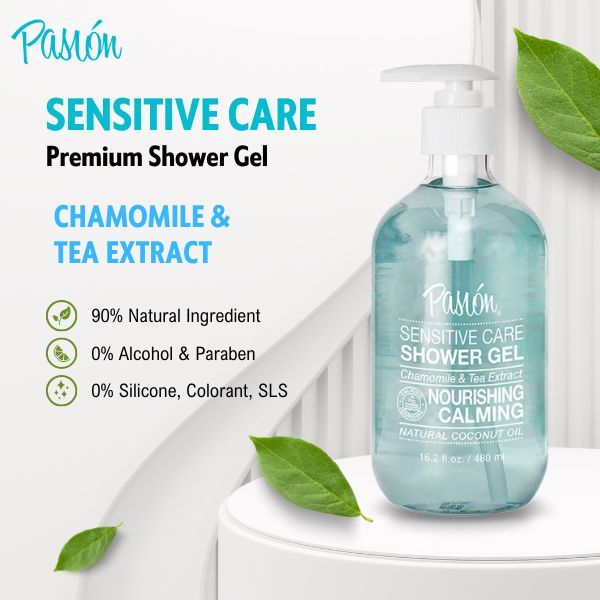 Pasion Sensitive Care Shower Gel 480ml - Chamomile & Tea Extract ...