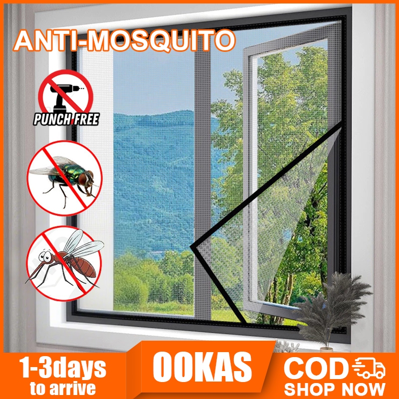 【No Drill】 Jaring Nyamok Mosquito Net Magnetic Anti MosquitoWindow ...