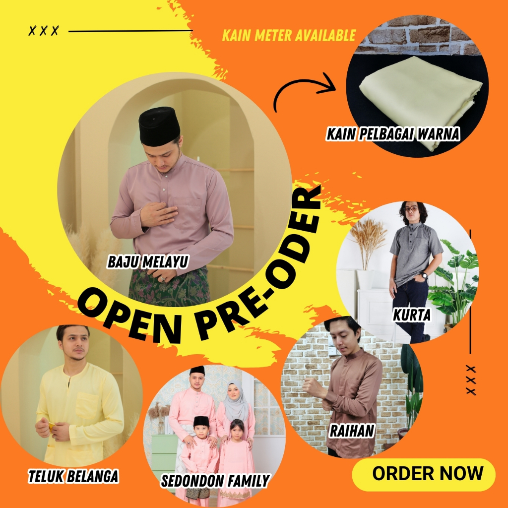 pre order baju melayu raihan kurta sedondon family | Shopee Malaysia