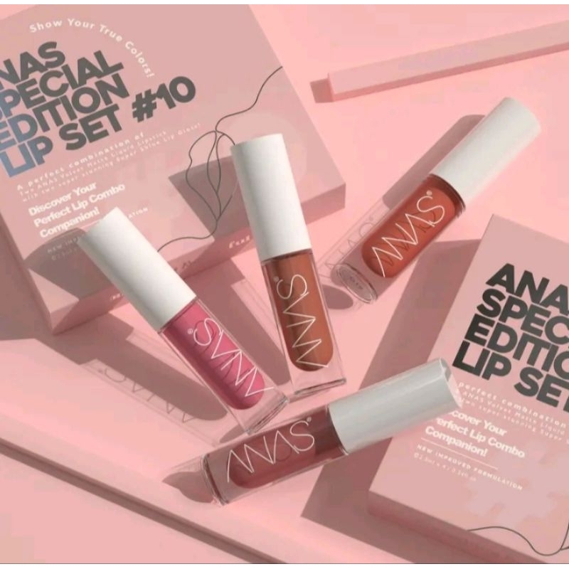 ANAS SET BIBIR MEGA 4 IN 1(2 LIPMATTE+2 LIPGLOSS) | Shopee Malaysia