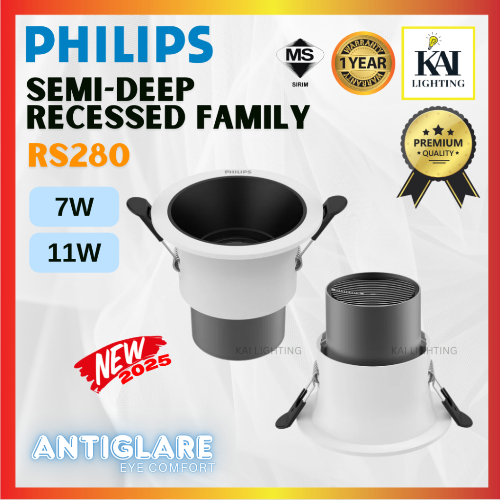 PHILIPS LED Semi Recessed G2 Spotlight RS280 7W 11W Coolwhite Warmwhite ...