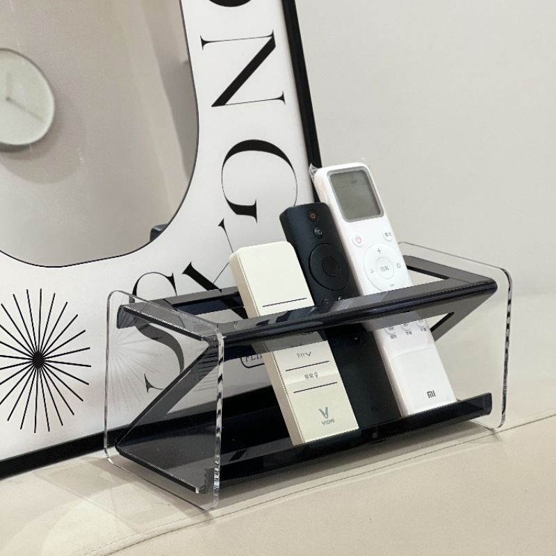 Acrylic TV Remote Control holder sofa table Organizer box remote holder ...