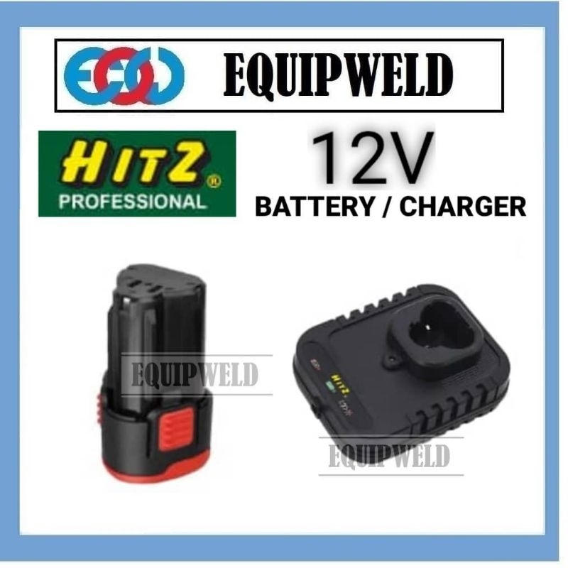 HITZ 12V X 2.0AH BATTERY PACK / CHARGER FOR HB-3118 / HB-3131 / HB-3130 ...