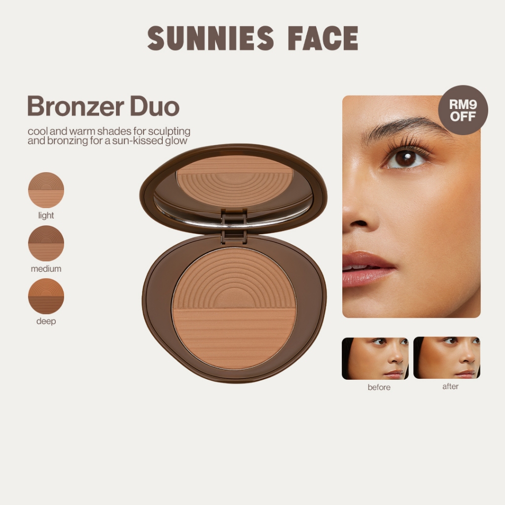 Sunnies Face Healthy Touch Bronzer Duo [Two-Tone Powder Bronzer ...