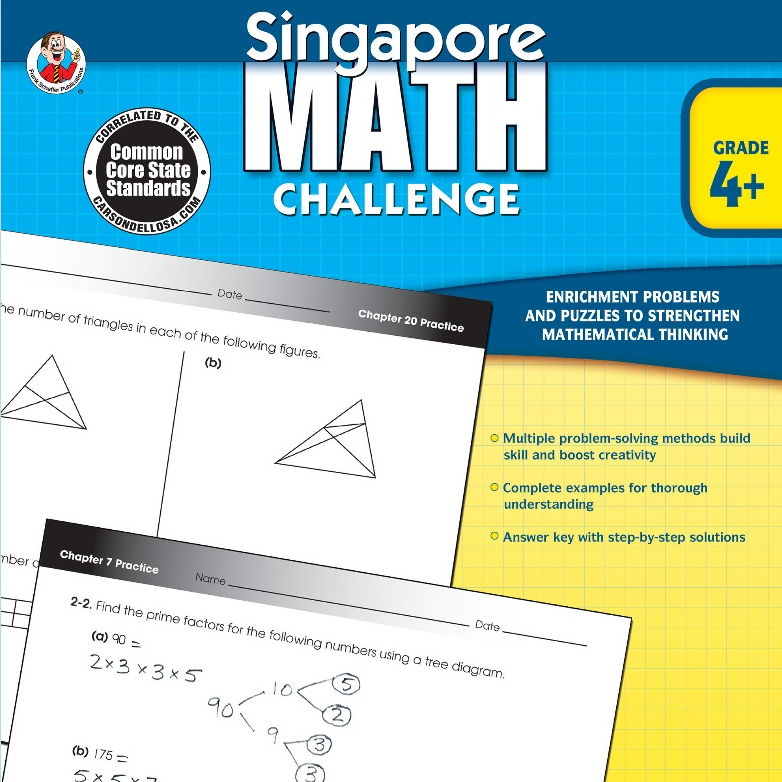 7 Singapore Math Challenge + Answer (Step by Step Solution) Grades 4 ...
