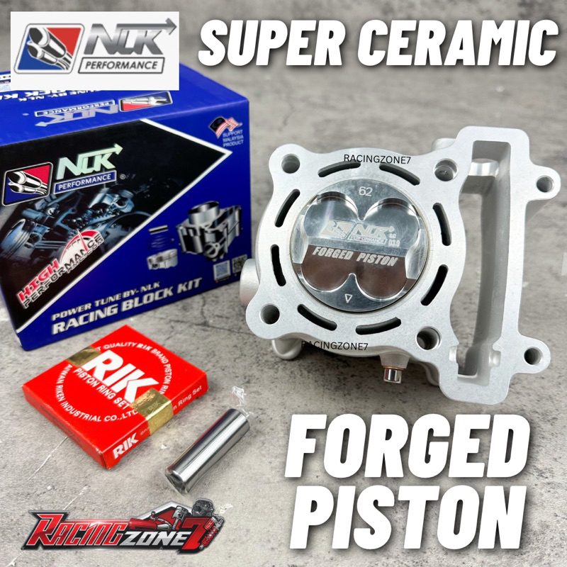 NLK PERFORMANCE RACING BLOCK Y15ZR LC135 57 60 62 63mm 65mm Dome forged piston/ NLK BLOCK RACING ...