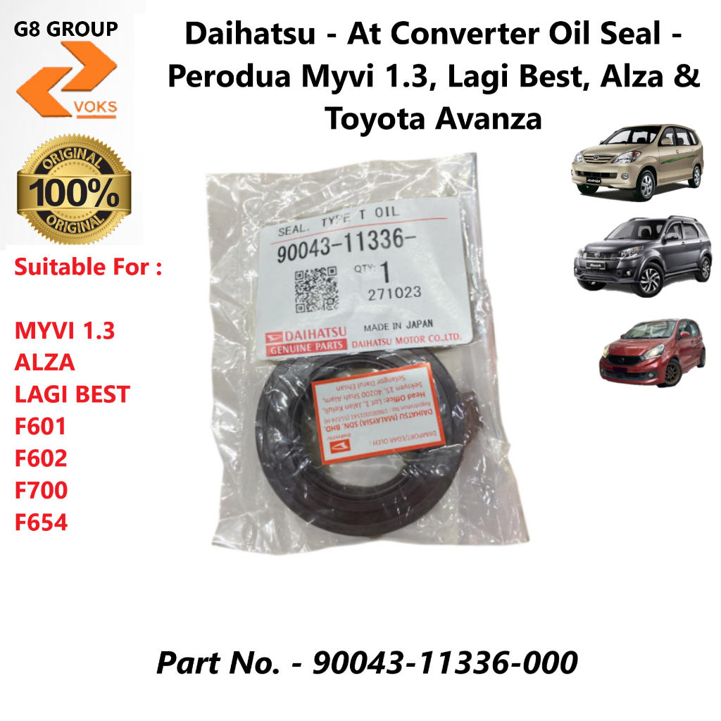 Daihatsu AT Converter Oil Seal - Perodua Myvi 1.3, Lagi Best, Alza ...