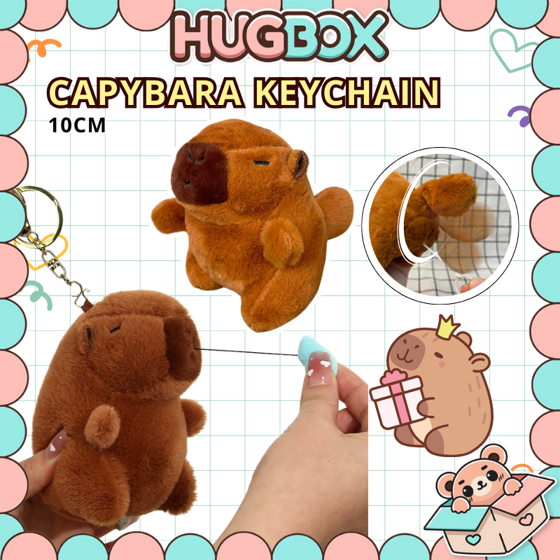 🌈HugBox Capybara Keychain Cute Cappybara Keychain Capibara Kechain ...