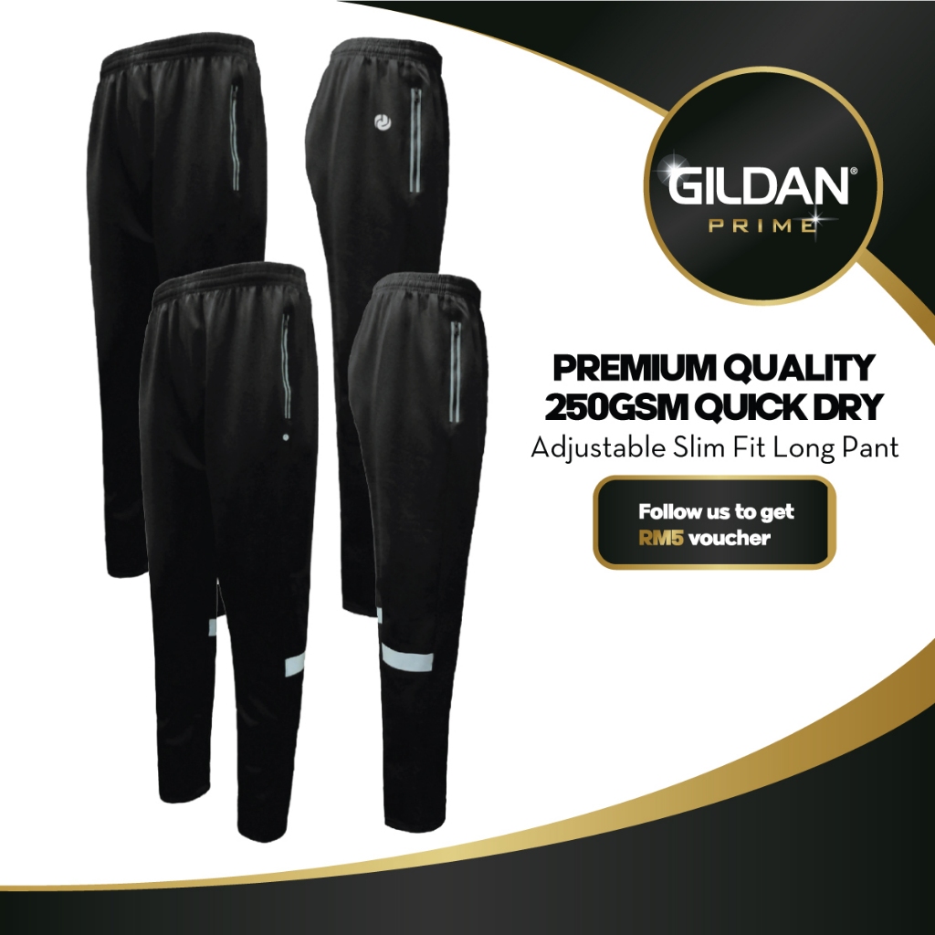 GILDAN PRIME Premium Long Tracksuit Slim Fit Track Pant Adult Kids ...