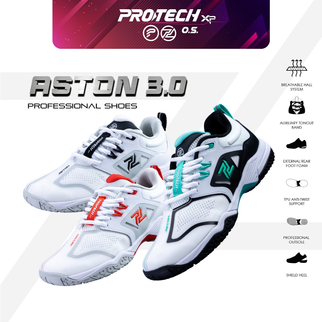 PROTECH Professional High End Badminton Court Shoes "ASTON 3.0" | Shopee Malaysia