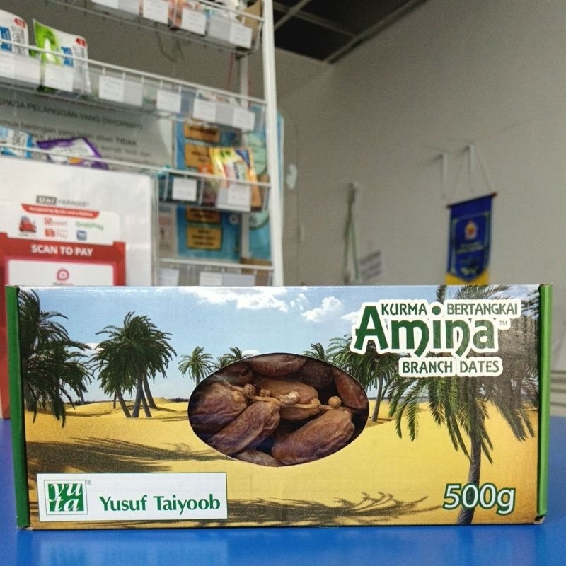 Yusuf Taiyoob Kurma Amina Bertangkau Branch Dates 500g | Shopee Malaysia