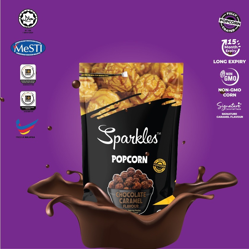 SPARKLES POPCORN CHOCOLATE CARAMEL 60 GM | Shopee Malaysia