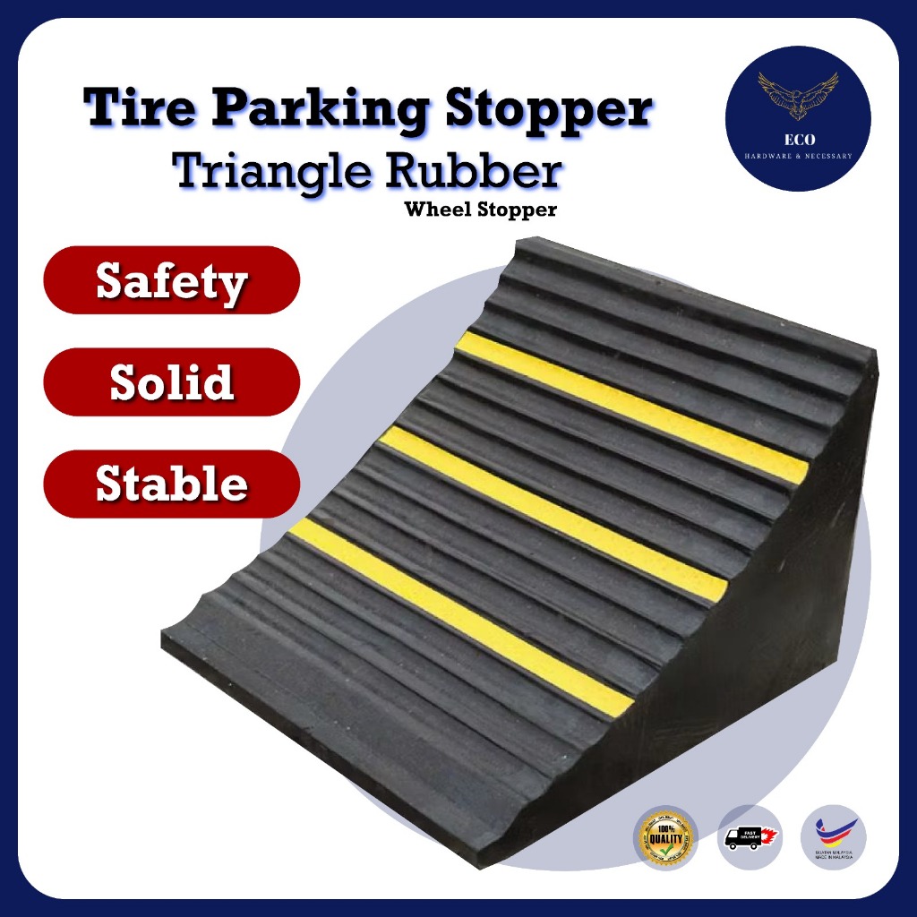 Heavy Duty Car Truck Rubber Wheel Stopper Anti Slip Tyre Block Parking ...