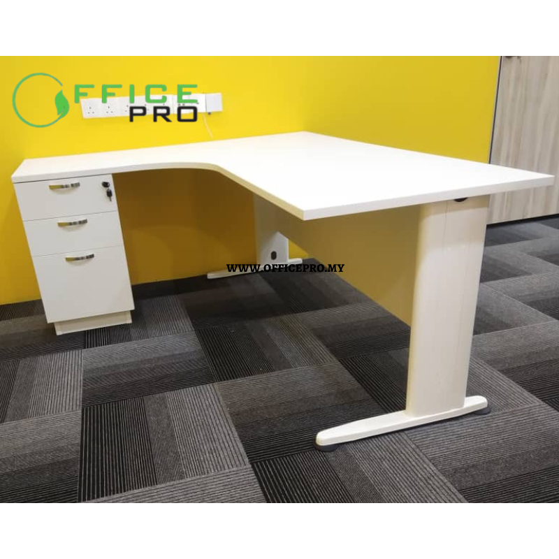 L SHAPE TABLE METAL J LEG/SUPERIOR COMPACT TABLE/OFFICE TABLE/MEJA ...