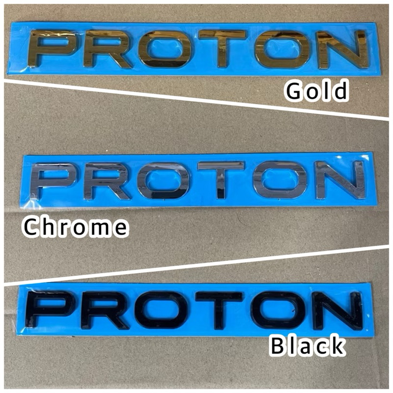 Emblem Proton gold black chrome Emblem logo proton emblem crome emblem ...