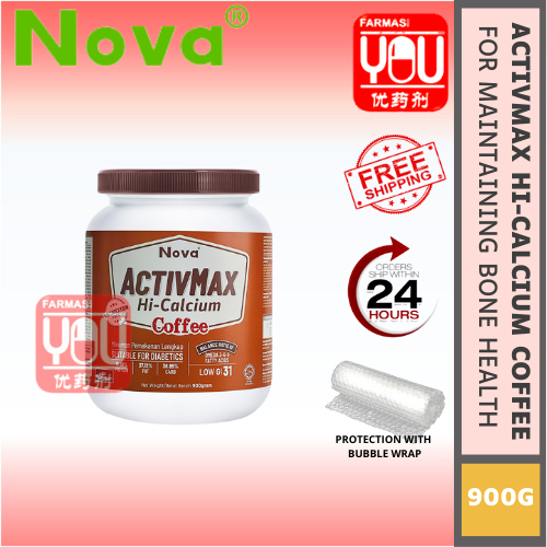 [YOUPHARMACY] NOVA ACTIVMAX HIGH-CALCIUM (COFFEE) 900GM | Shopee Malaysia