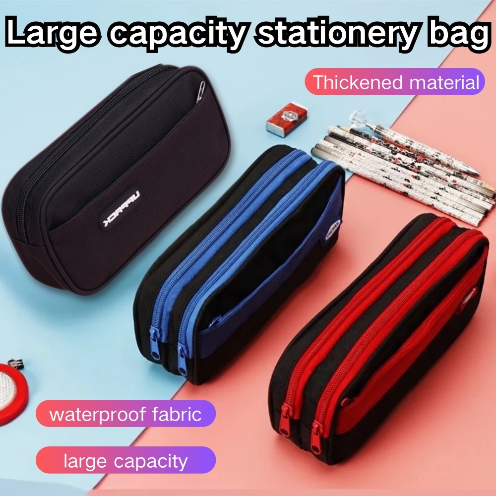 Pencil Pouch Large Capacity Canvas Pencil Pouch School Student ...