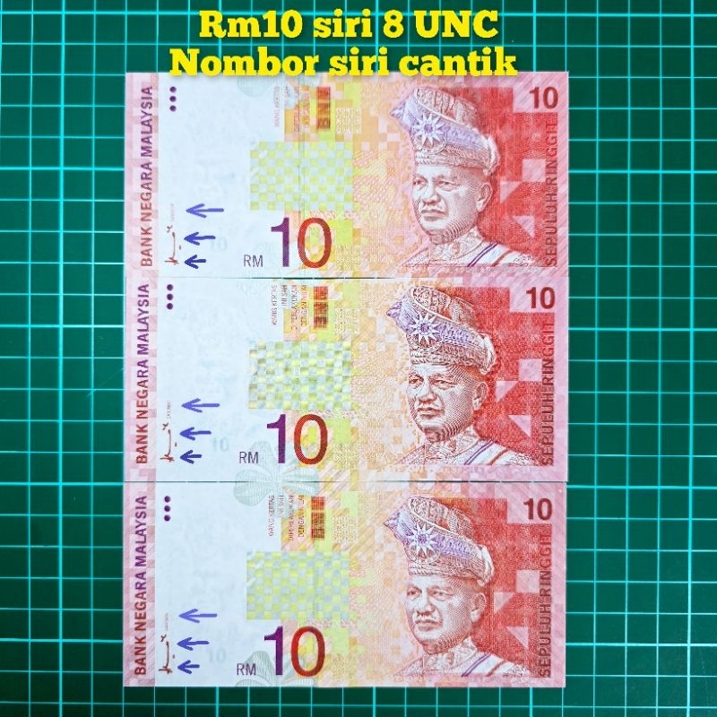 (A237) rm10 siri 8 duit lama duit kertas lama Rm10 lama mata wang lama jual beli duit lama ...