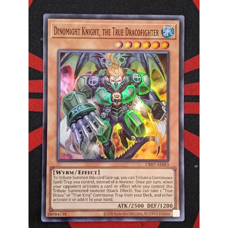 YUGIOH KONAMI CR07-AE083 Dinomight Knight, the True Dracofighter (SR) | Shopee Malaysia