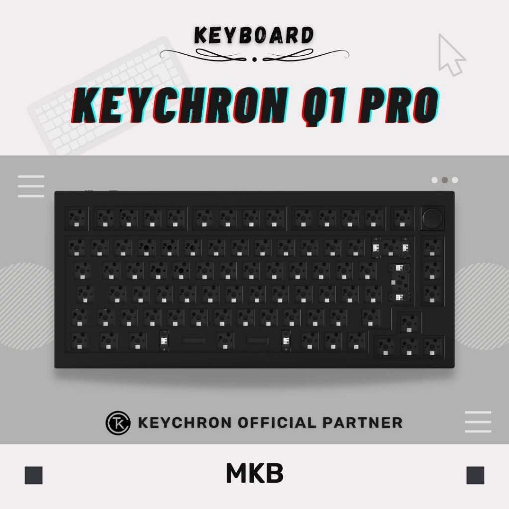 Keychron Q1 Pro Hot-Swap Custom RGB CNC Aluminium Body Gasket Wireless ...