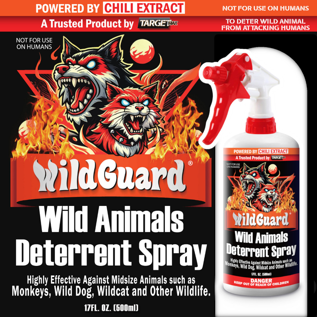 WILD GUARD Wild Animal Deterrent Spray Chili Cili Pepper Extract Spray ...