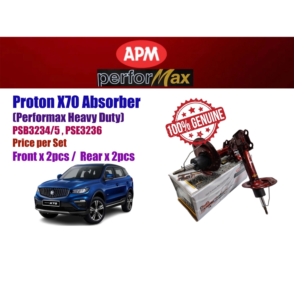PROTON X70 Front / Rear APM PERFORMAX Absorber (1 set of 2pcs) PSB3234M ...