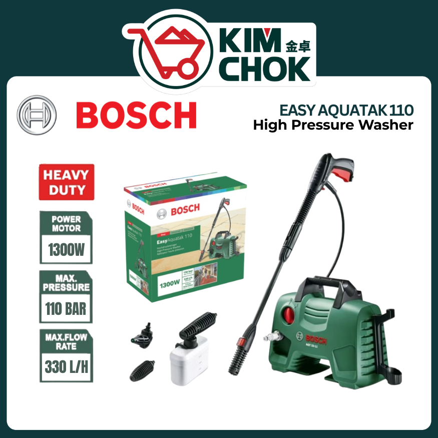 BOSCH Easy Aquatak 110 High Pressure Washer 1300W 110-Bar | Waterjet ...