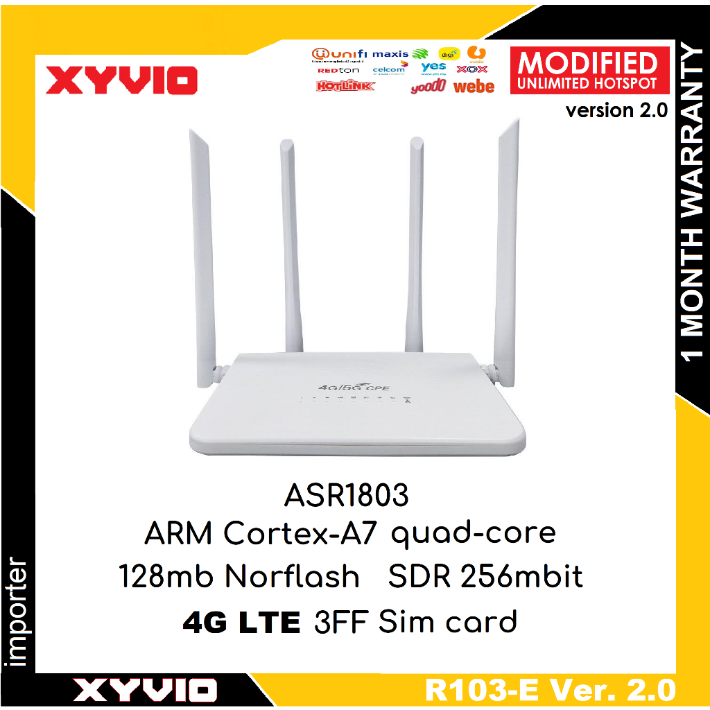XYVIO CPE R103 🔥MODIFIED UNLIMITED🔥 Hotspot Data 300Mbps Wireless N 4G ...