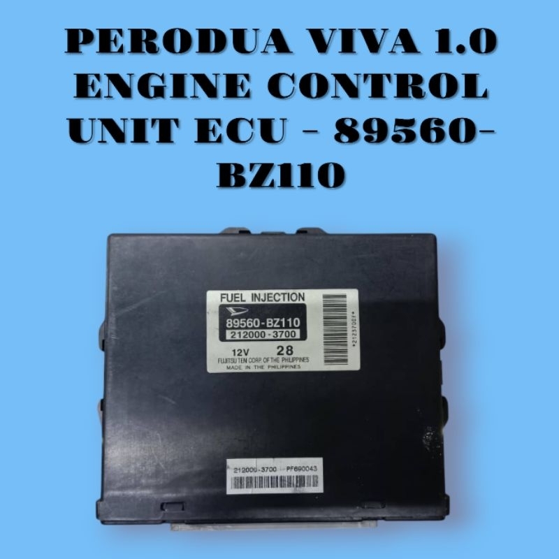 Perodua Viva 1.0 Engine Control Unit Ecu Used - ( 89560 - BZ110 ...