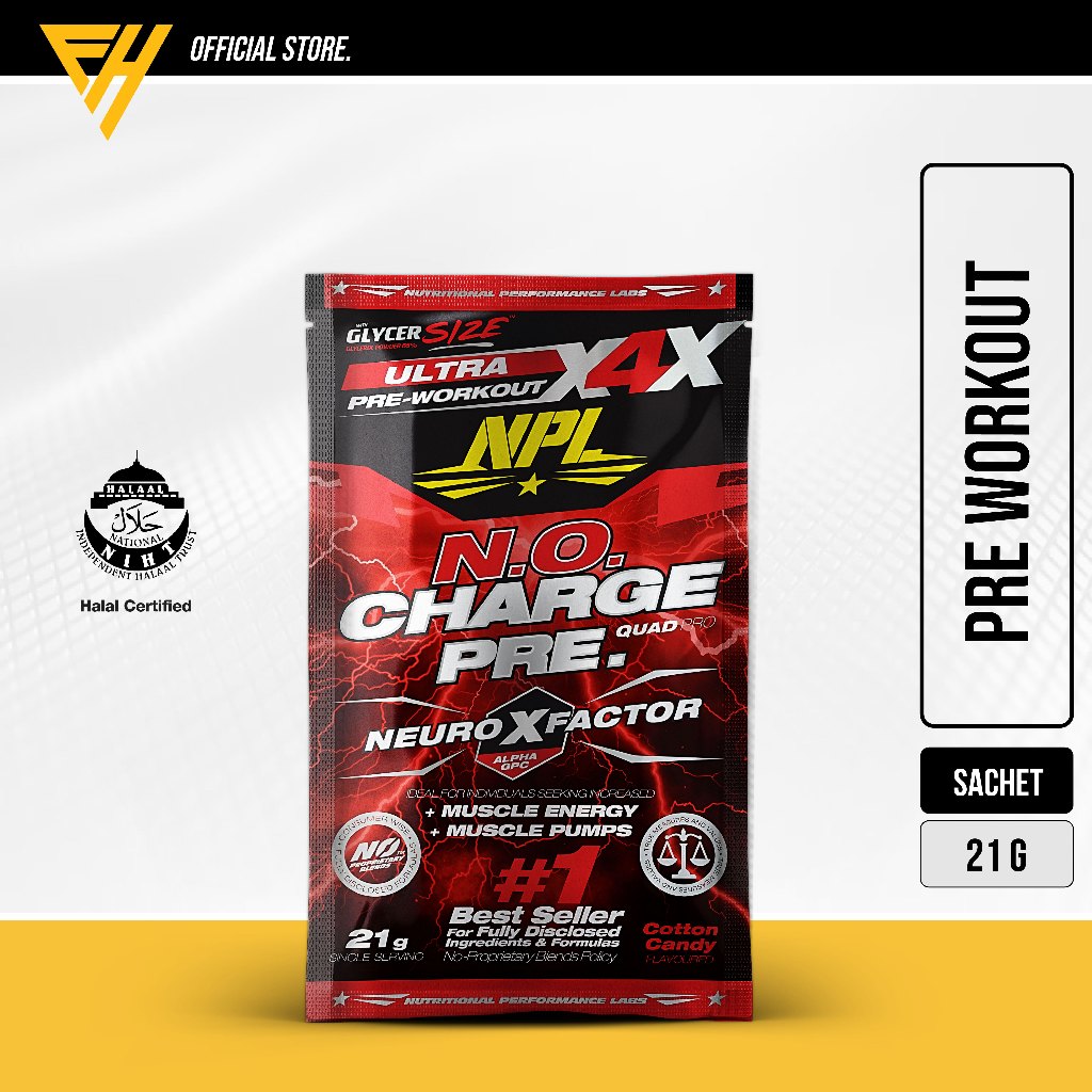 NPL N.O Charge Sachet 21g - Pre Workout Electrolyte Muscle Pump Energy ...
