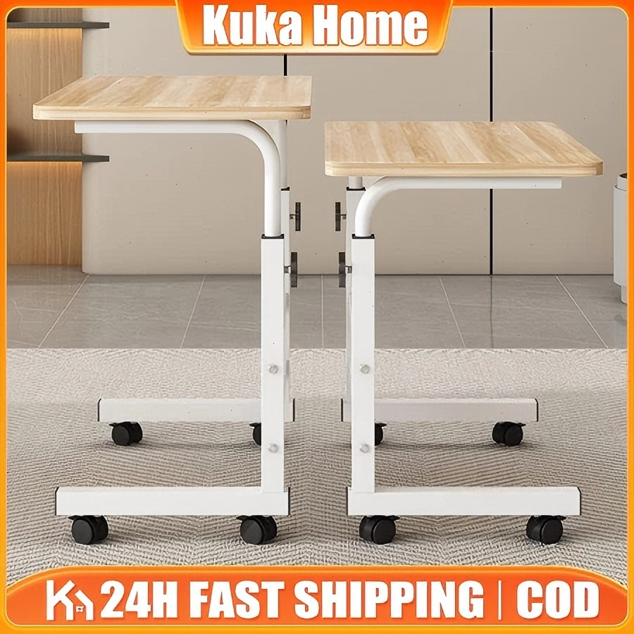 ⭐Elevatable Computer Table Bedside Laptop Desk With Wheels Meja ...