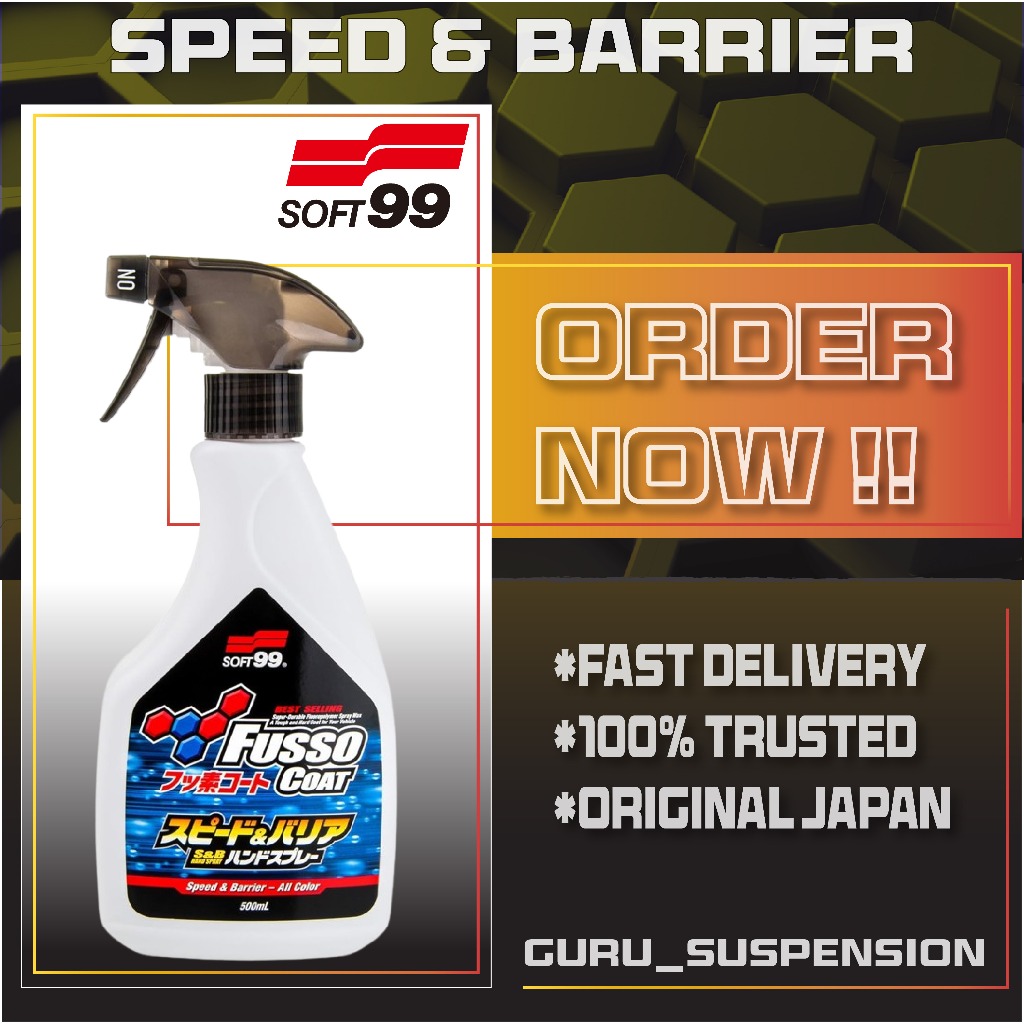 SOFT99 Fusso Coat Speed & Barrier Hand Spray 500ml - Luxury Gloss Wax ...