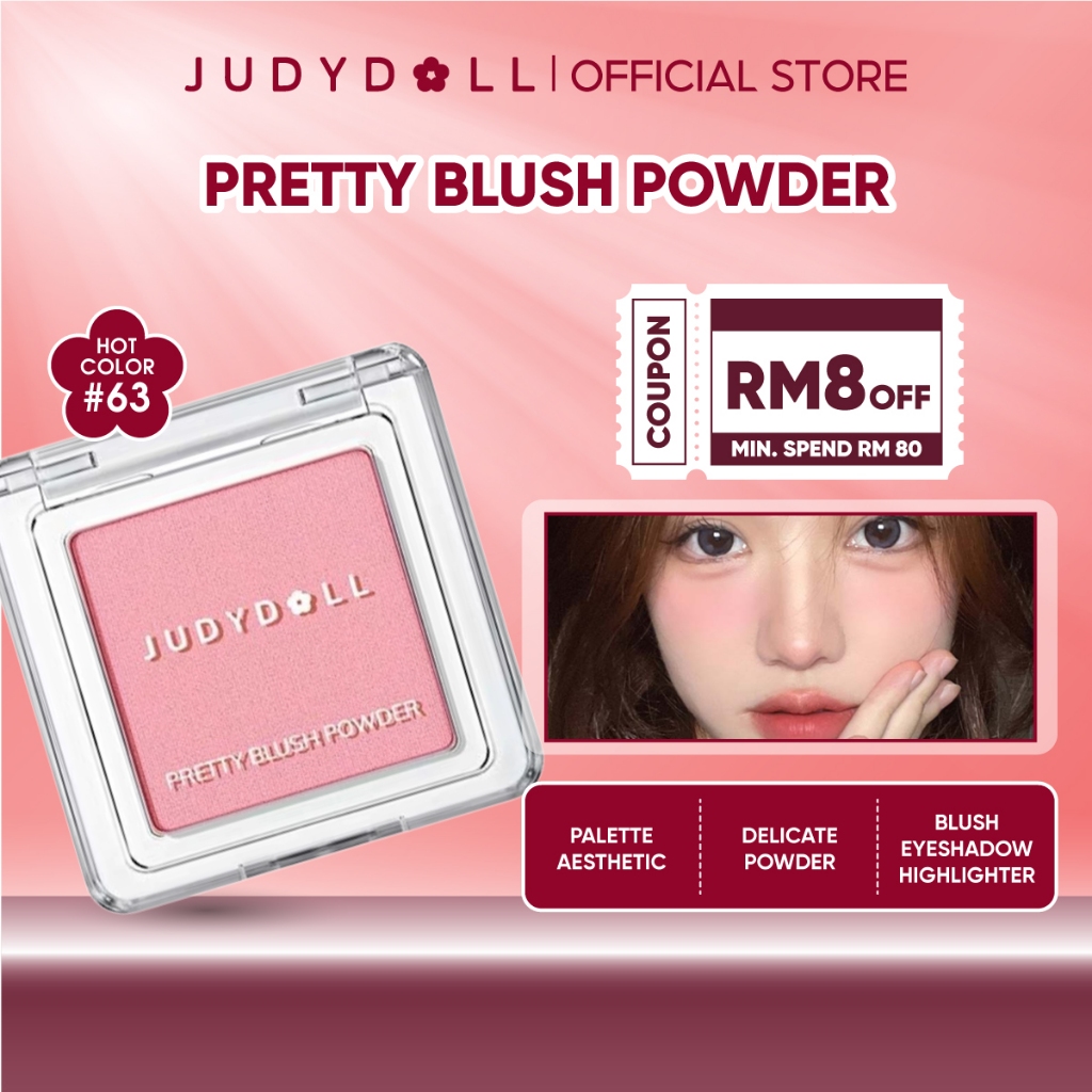 JUDYDOLL Pretty Blush Powder Soft Shimmering Matte Powder Face Makeup Cosmetic | Shopee Malaysia