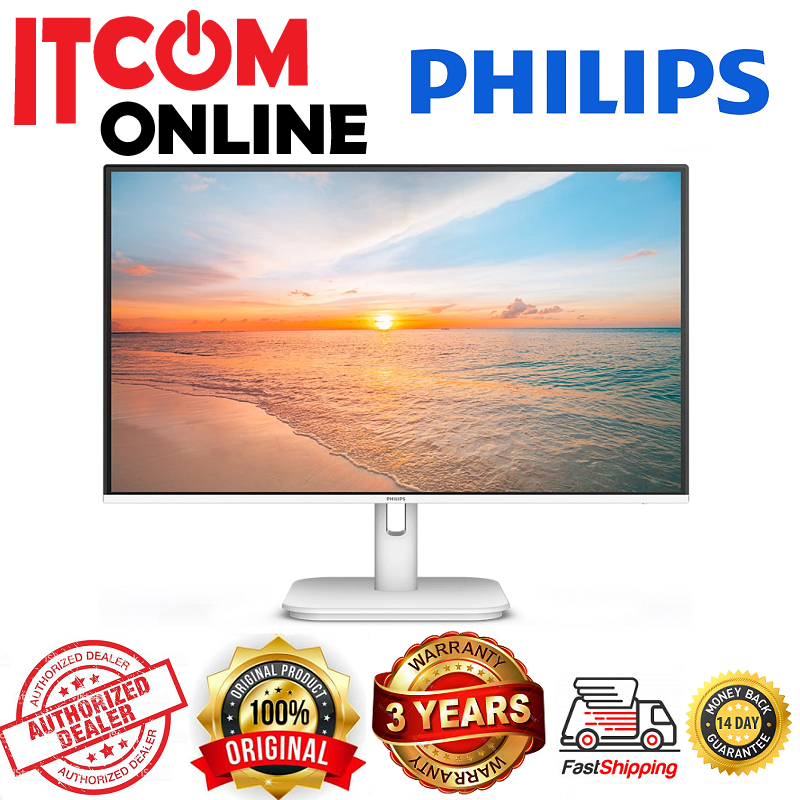 PHILIPS 23.8'' LED MONITOR (24E1N1100AW/69) WHITE IPS/FHD/4MS/VGA/HDMI ...