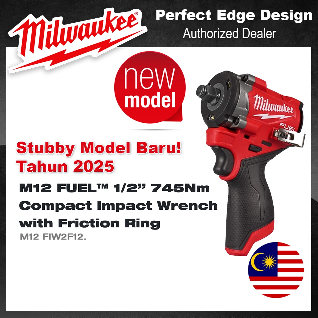 🇲🇾 100% Original MILWAUKEE [2025 NEW MODEL] [M12 FIW2F12] M12 FUEL™ 1/2 ...