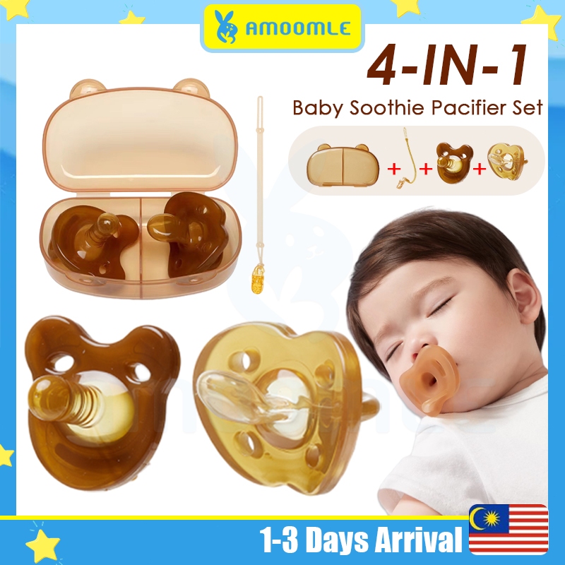 【4Pcs/Set】Baby Soothie Pacifier Set With Box Baby Pacifier Soft ...