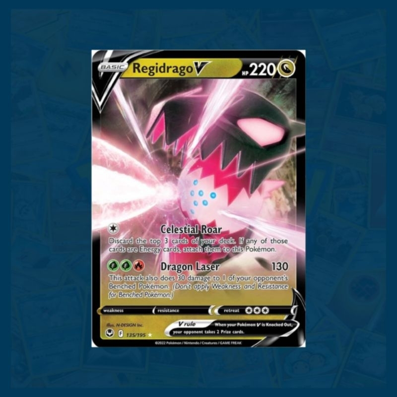 Regidrago V (135/195) Ultra Rare | Silver Tempest | Pokemon TCG Card | Shopee Malaysia