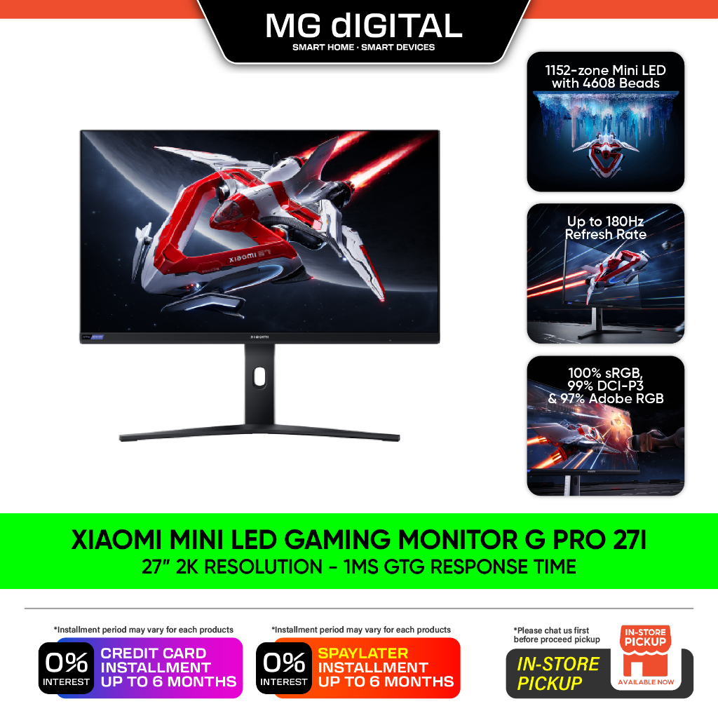 [MY Set] Xiaomi Mini LED Gaming Monitor G Pro 27i 2K 180Hz 1ms GTG ...
