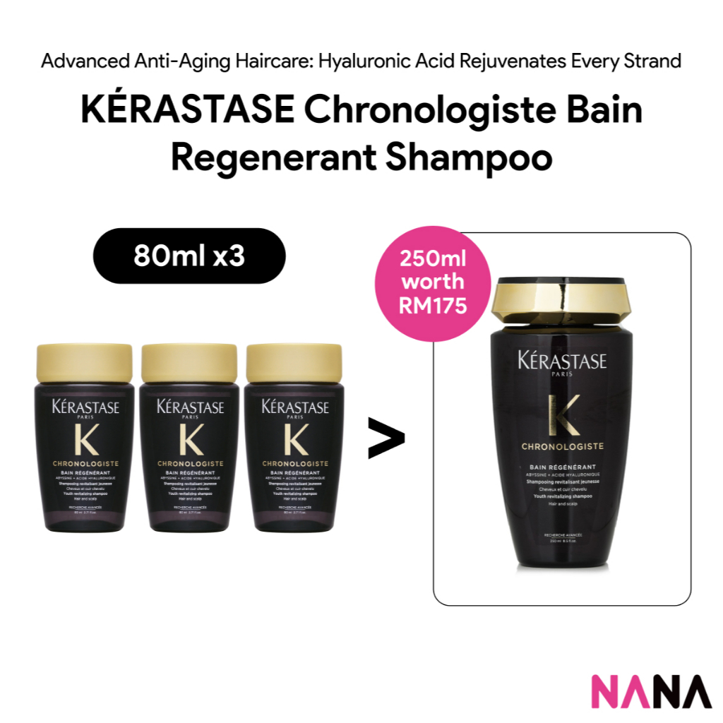 KÉRASTASE Chronologiste Bain Regenerant Shampoo Sample Pack (80ml x 3/2 ...