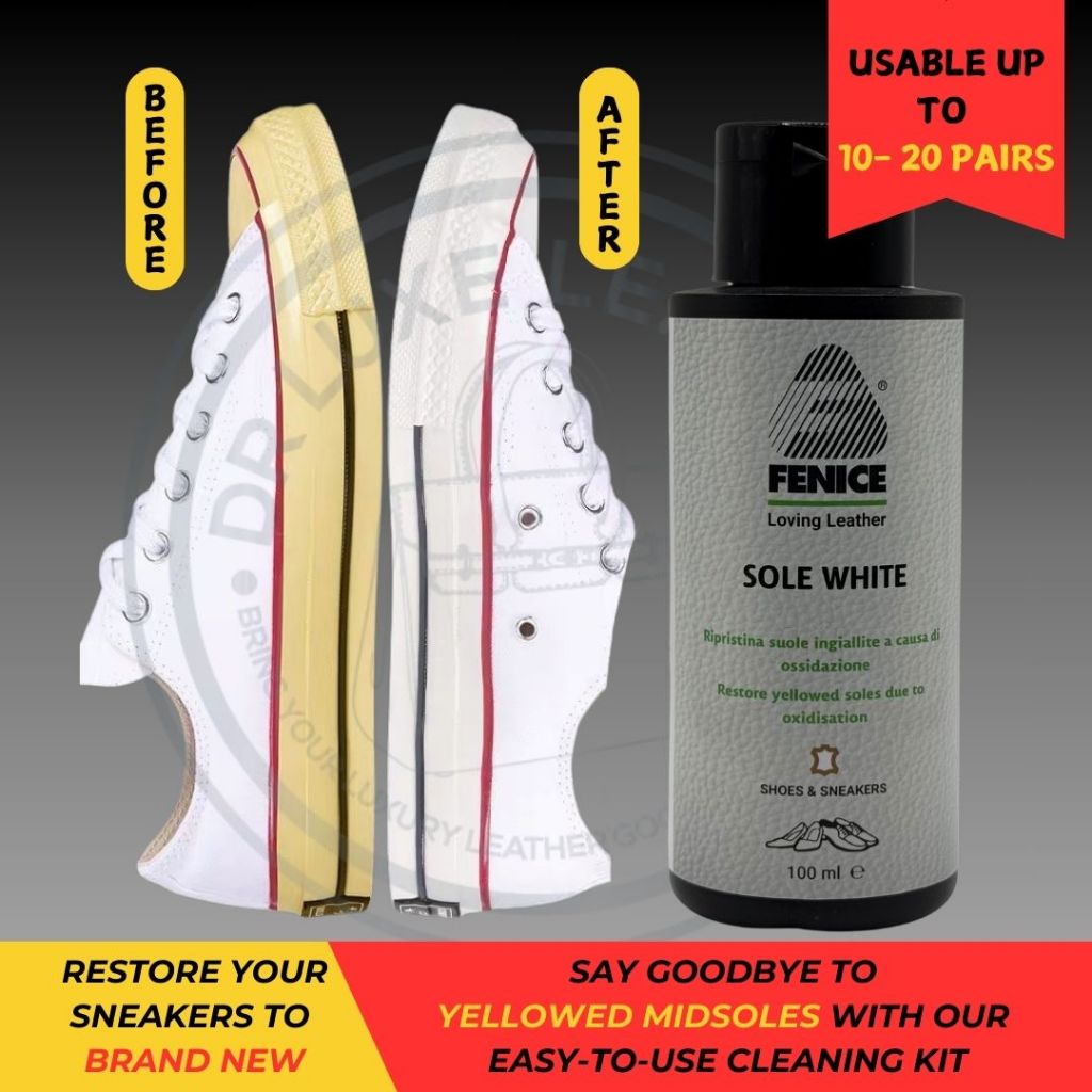Fenice Sole White // Clean Yellowing Shoe Sole // Sneaker Cleaning ...