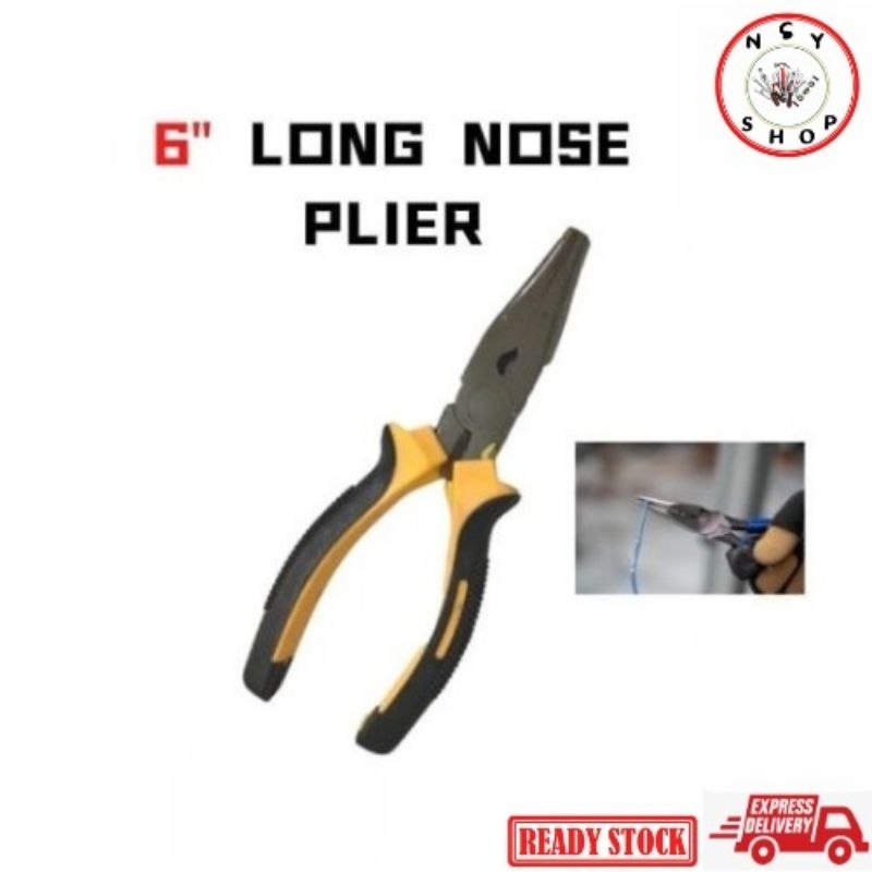 6" Long Nose Plier/Plier Mulut Panjang/Playar Muncung Tirus | Shopee Malaysia