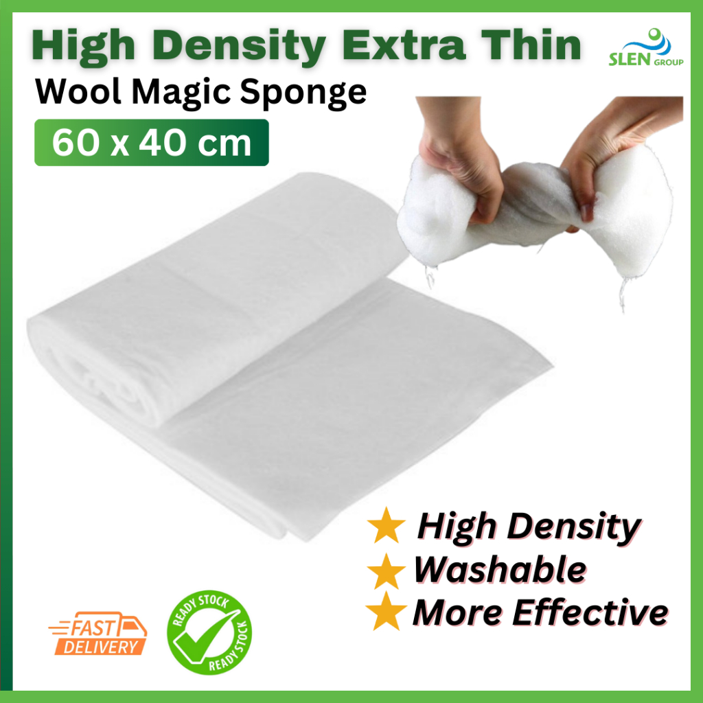 SLEN High Quality 60 x 40cm Aquarium White Filter Mat Magic Sponge Span ...