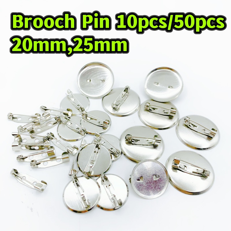 20mm/25mm 10/50PCS Bar Pin With Plate for DIY Brooch/Tapak Pin ...